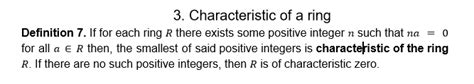 Solved Prove That The Characteristic Of An Integer Domain Is