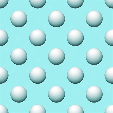 Premium Photo Seamless Pattern 3d Spheres On A Blue Background