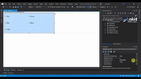 Asp Net Radiobutton List Youtube