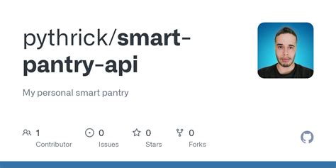 Github Pythricksmart Pantry Api My Personal Smart Pantry