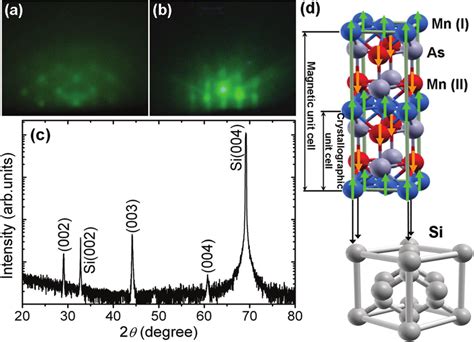 Color Online Rheed Patterns Of A The Si100 Substrate And B 1000