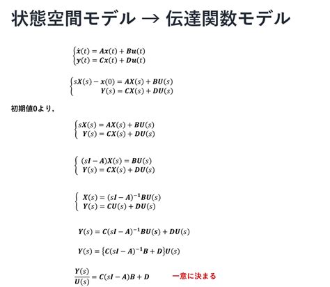Pythonで学ぶ制御工学 第6弾：伝達関数モデルと状態空間モデル Python Qiita