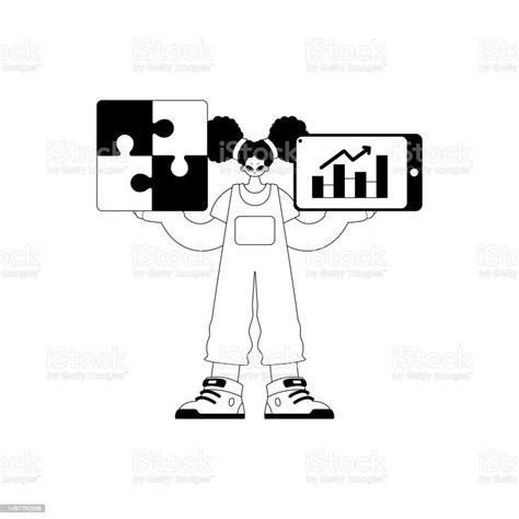 그녀의 필체가 복잡하고 도덕적 권력 출현의 그래프를 가진 여자 친구 해적판과 화이트 런 아트웍 트렌디한 스타일 벡터 일러스트레이션 거물에 대한 스톡 벡터 아트 및 기타