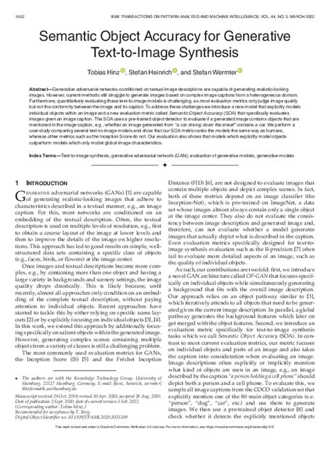 pdf semantic object accuracy for generative text to image synthesis