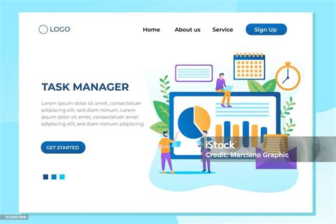 웹 사이트 및 모바일 웹 사이트를위한 작업 관리의 독특한 현대적인 평면 디자인 개념 쉽게 편집하고 사용자 지정할 수 있습니다 벡터 일러스트 레이 션 감정에 대한 스톡 벡터