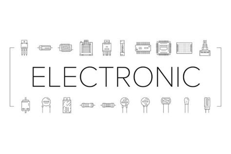 Electronic Component Circuit Chip Icons Graphic By Stockvectorwin · Creative Fabrica