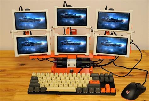 Cyberdeck Raspberry Pi 4 Portable Mini Pc With Six Lcd Screen By U