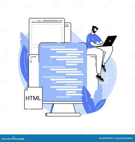 Ilustrações Do Vetor De Desenho Animado Isolado Com Codificação Html Ilustração Do Vetor