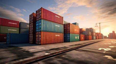 Premium Photo Transportation Logistics Of International Container Cargo Shipping Neural