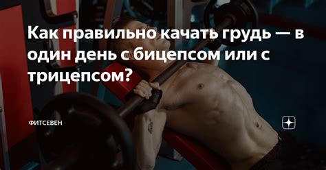 Как правильно качать грудь — в один день с бицепсом или с трицепсом Фитсевен Дзен