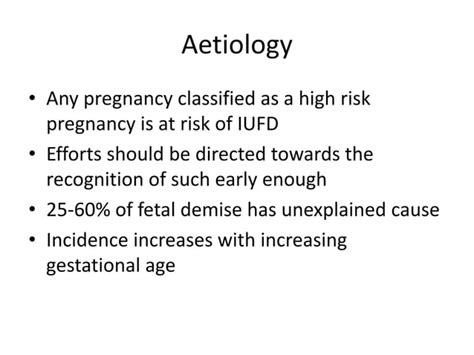 Intrauterine Fetal Demise Pptx Pregnancy Reproductive Health