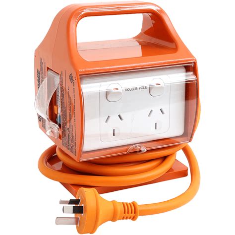 Renegade Industrial 10amp Rcd 4 Outlet Portable Safety Power Box Rircd10 Tradetools