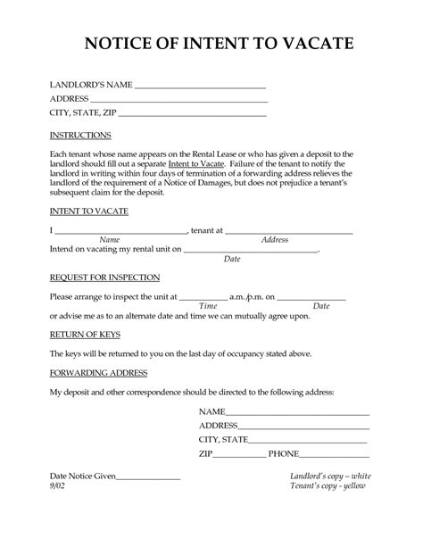 Best Notice To Vacate Apartment Template Sample Tacitproject