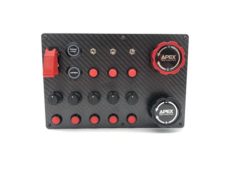 Simracing Flight Sim Button Box 17 Function Led Safety Switch Switch Panel Start Stop Rotary