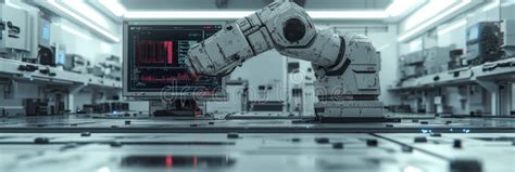 Robotic Device In Modern Lab With Advanced Technology Stock
