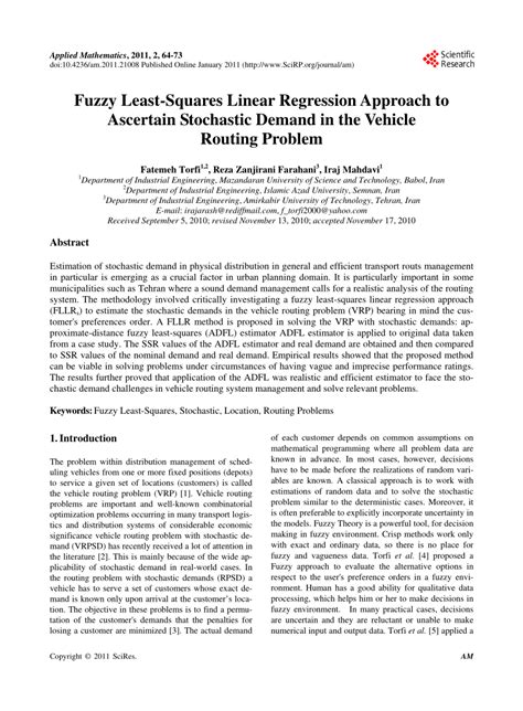 Pdf Fuzzy Least Squares Linear Regression Approach To Ascertain