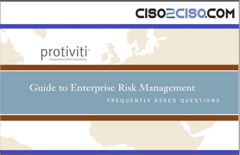 Guide To Enterprise Risk Management CISO CISO COM CYBER SECURITY GROUP
