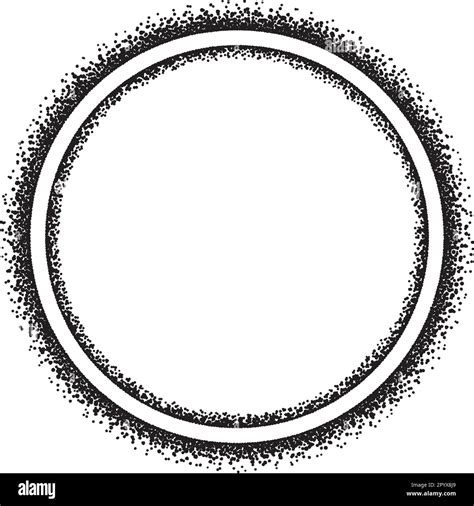a circular border to use as a frame for your designs made with messy irregular black dots
