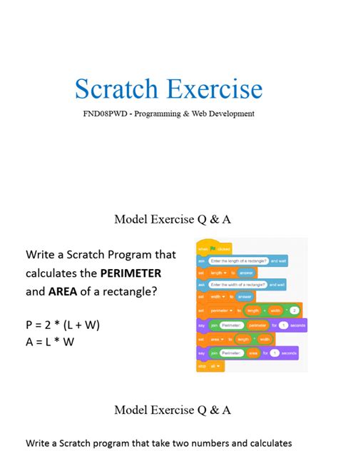scratch revision exercise pdf