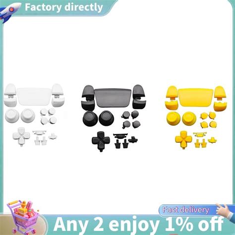 Lu 1set Full Buttons For Playstation 5 3 0 Thumb Sticks Joystick Cap L1 R1 L2 R2 D Pad For Ps5