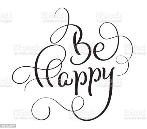 수 행복 비문 인사말 카드 블랙 손으로 그린 서 예 글자 제목 벡터 일러스트 레이 션 Eps10 검은색에 대한 스톡 벡터 아트 및 기타 이미지 Istock