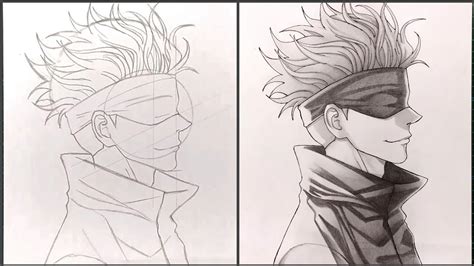 Cara Menggambar Gojo Satoru Jujutsu Kaisen Gojo Drawing Step By Step YouTube