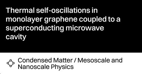 Thermal Self Oscillations In Monolayer Graphene Coupled To A Superconducting Microwave Cavity