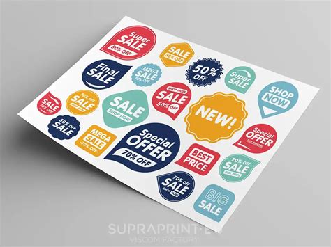 Stickers Set On Sheet Print Multiple Label Designs On One Sheet