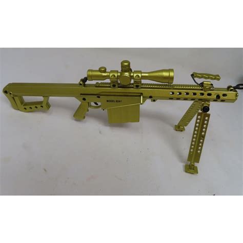 Zy Toys Toys 6 Scale Toy Gold Model M82a1 Barrett Sniper Rifle