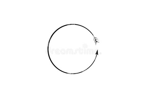 Circular Arrow Symbolizing Cycle Continuous Process Template Stock