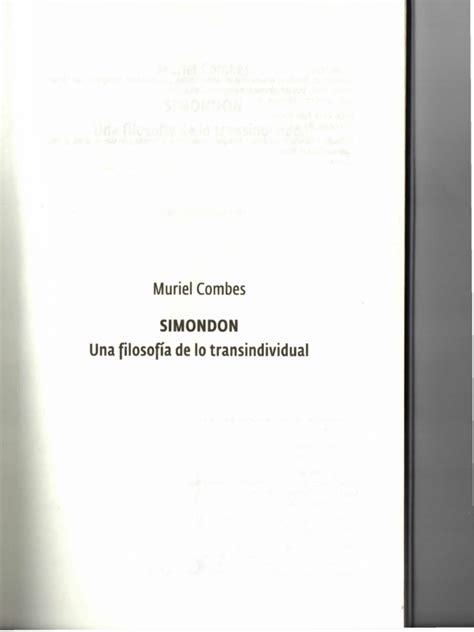 Combes Simondon 1 Pdf Pensamiento Marxismo