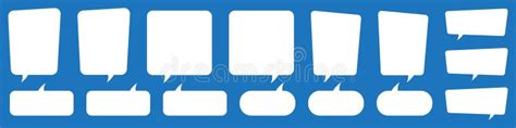 Set Of Speech Bubbles Speak Bubble Text Cartoon Chatting Box Message Box Blank Empty Speech