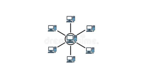 Computer Network Diagram Centralized Server With Multiple Clients