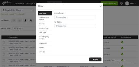 My Purchases Iris Irp