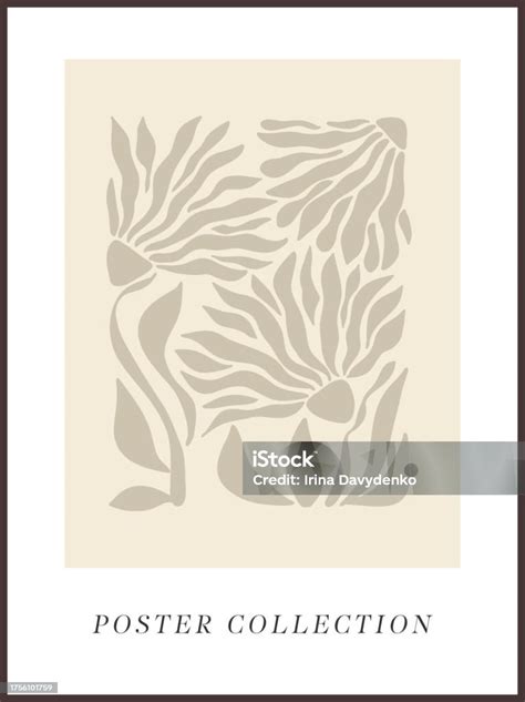 추상 그루비 꽃 포스터 Y2k 현대적인 트렌디한 미니멀리스트 스타일 벽지 벽 장식 패브릭 엽서 표지 템플릿 배너를 위해 손으로 그렸습니다 0명에 대한 스톡 벡터 아트 및