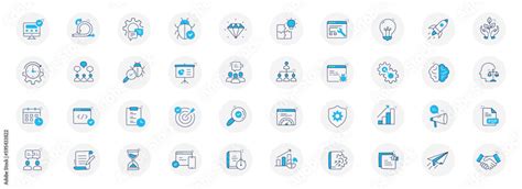 Agile Icons Set Scrum Icons Agile Development Icons Agile