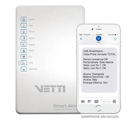 Kit Alarme Sem Fio Smart Alarm Kit Com Gsm Vetti Madeiramadeira