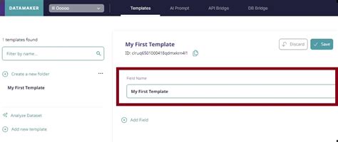 Creating A Datamaker Template Datamaker Docs