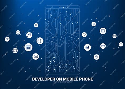 Premium Vector Software Development Programming Mobile Phone With