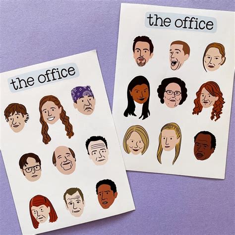 The Office Sticker Sheets Gus And Ruby Letterpress