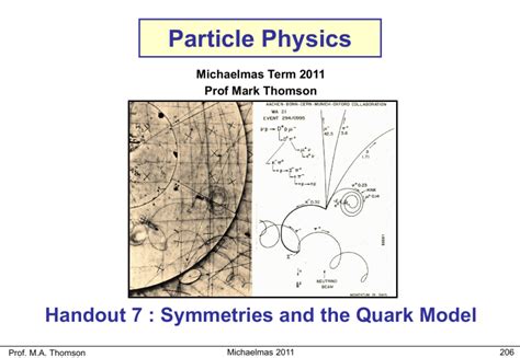 Particle Physics Symmetries And The Quark Model
