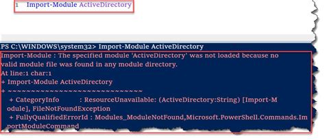 The Specified Module Activedirectory Was Not Loaded Azure Lessons