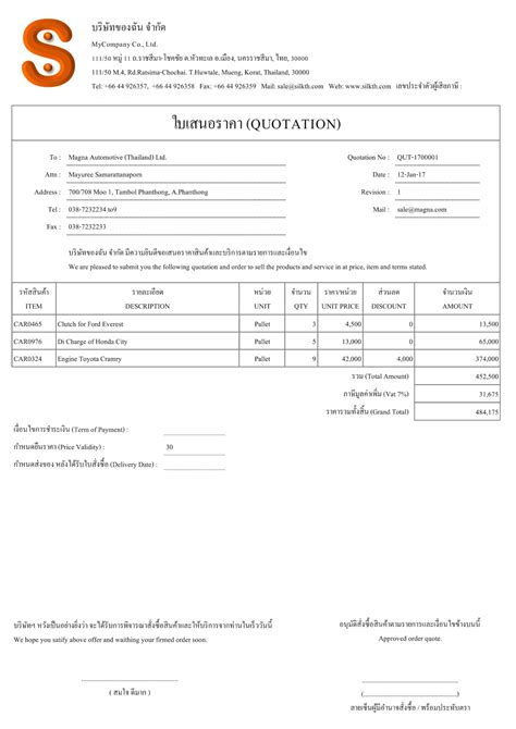 Commercial Invoice คือ Thai News Collections