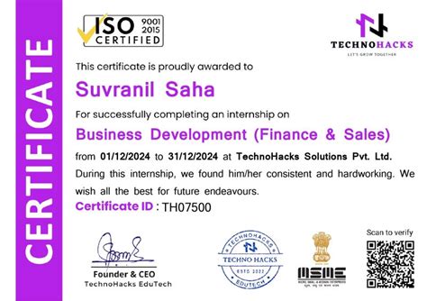 Hello Connection I Have Completed My Internship At Technohacks Edutech