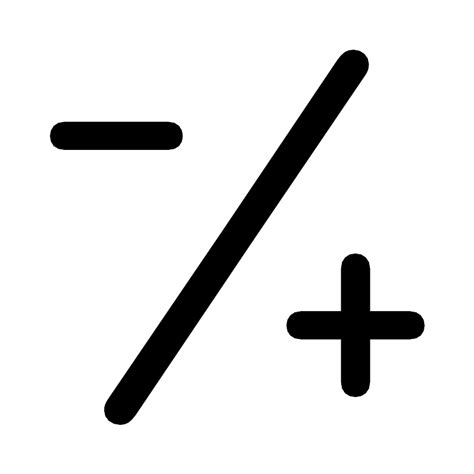 Minus Slash Plus Vector Svg Icon Svg Repo