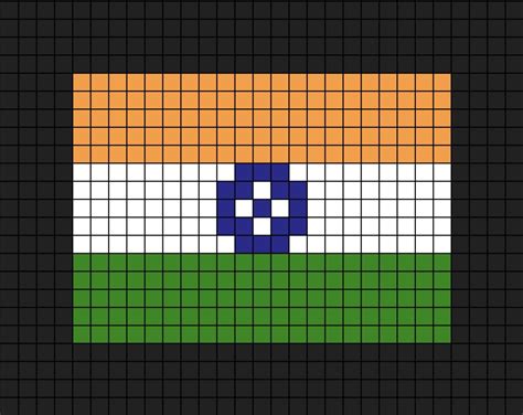 India Flag Pixel Art Pixel Art Pixel Art Pattern Flag Cross Stitch