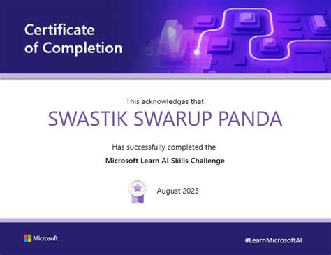 Swastik Swarup Panda On Linkedin Learnmicrosoftai Microsoftcertified