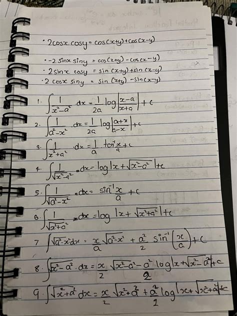 Some Random Formulas For Maths Class 12th Rcbse