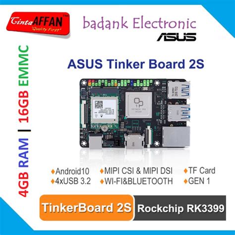 Jual ASUS Tinker Board 2S 4GB RAM 16GB EMMC SBC Single Board Computer Jakarta Timur