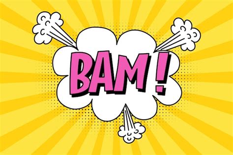 Premium Vector Speech Bubble With Expressive Pink Inscription Bam